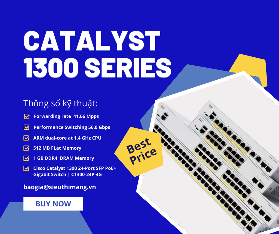 Cisco Catalyst C1300-24P-4G C1300-24P-4G-EU【Giá tốt】